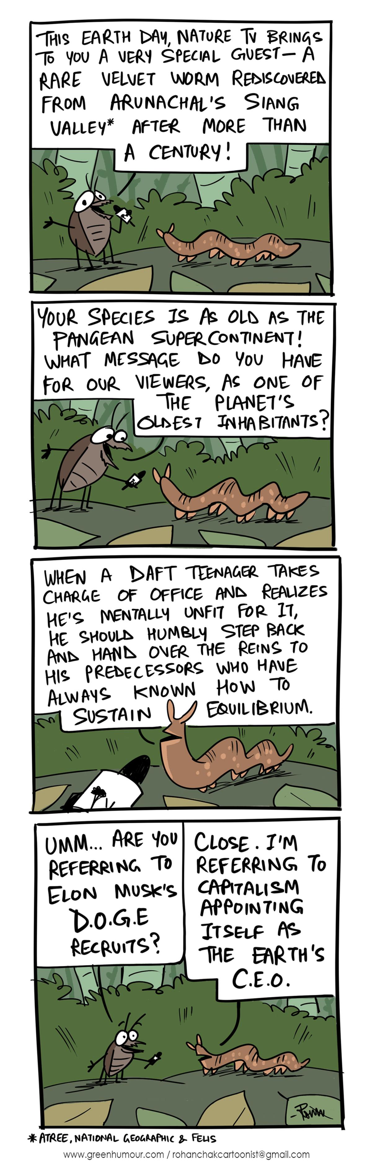 Earth Day | Green Humour by Rohan Chakravarty on the rediscovery of an ancient velvet worm ...