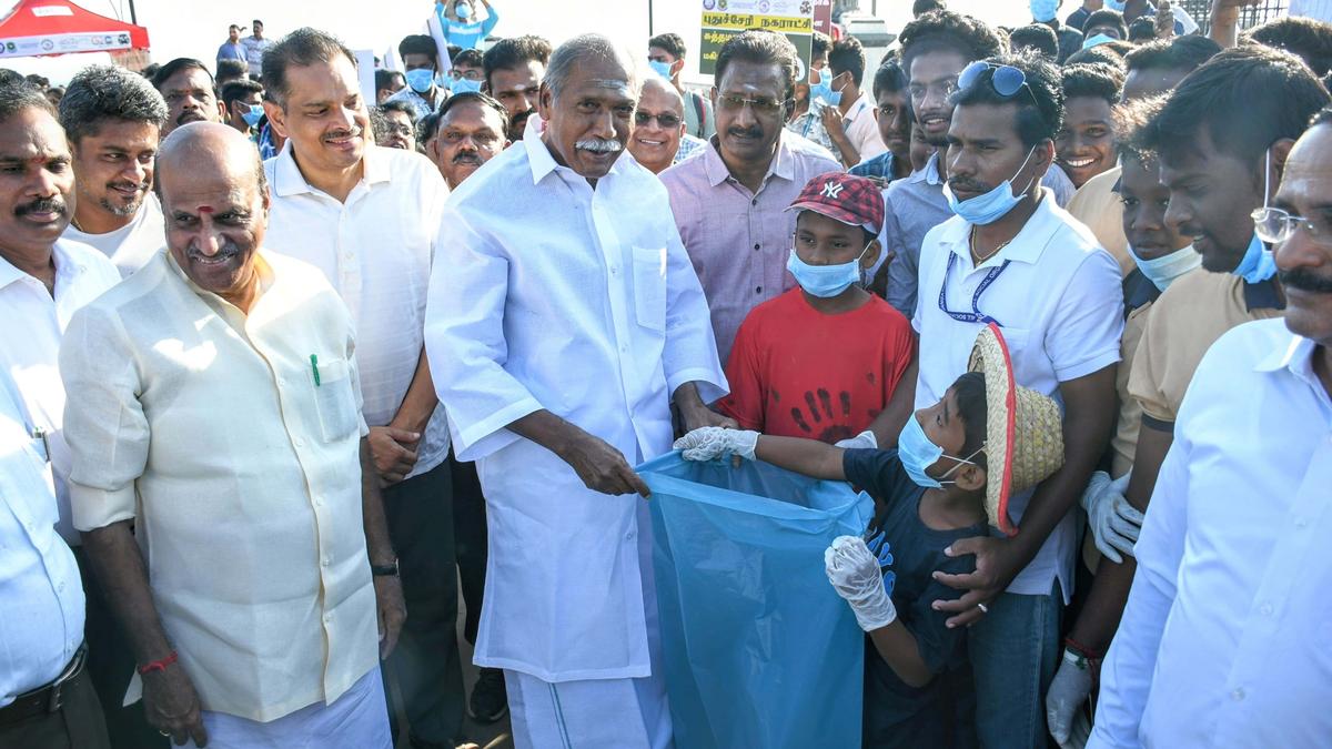 CM Rangasamy appeals to residents to keep Puducherry clean - The Hindu