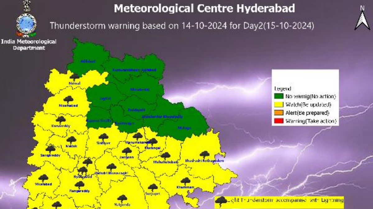Hyderabad Weather: IMD forecasts rainfall in 24 districts for Tuesday ...
