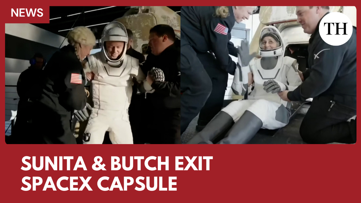 Watch: NASA astronauts Sunita Williams and Butch Wilmore exit SpaceX ...