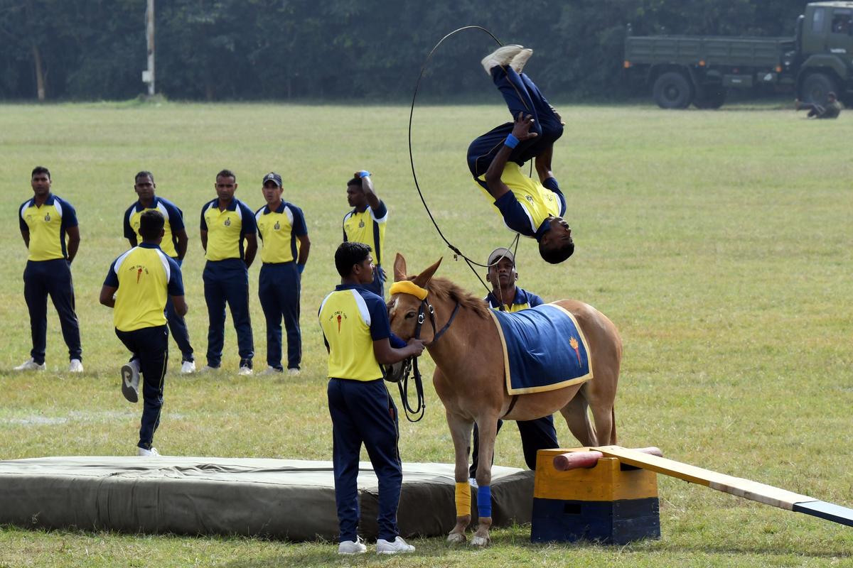 Military display teams put up scintillating performance - The Hindu