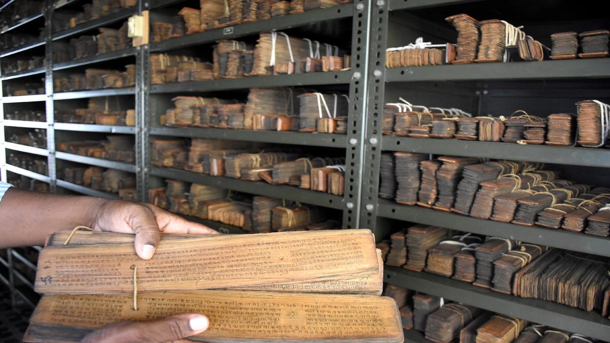 Digitisation of manuscripts at ORI-Mysuru gains traction - The Hindu