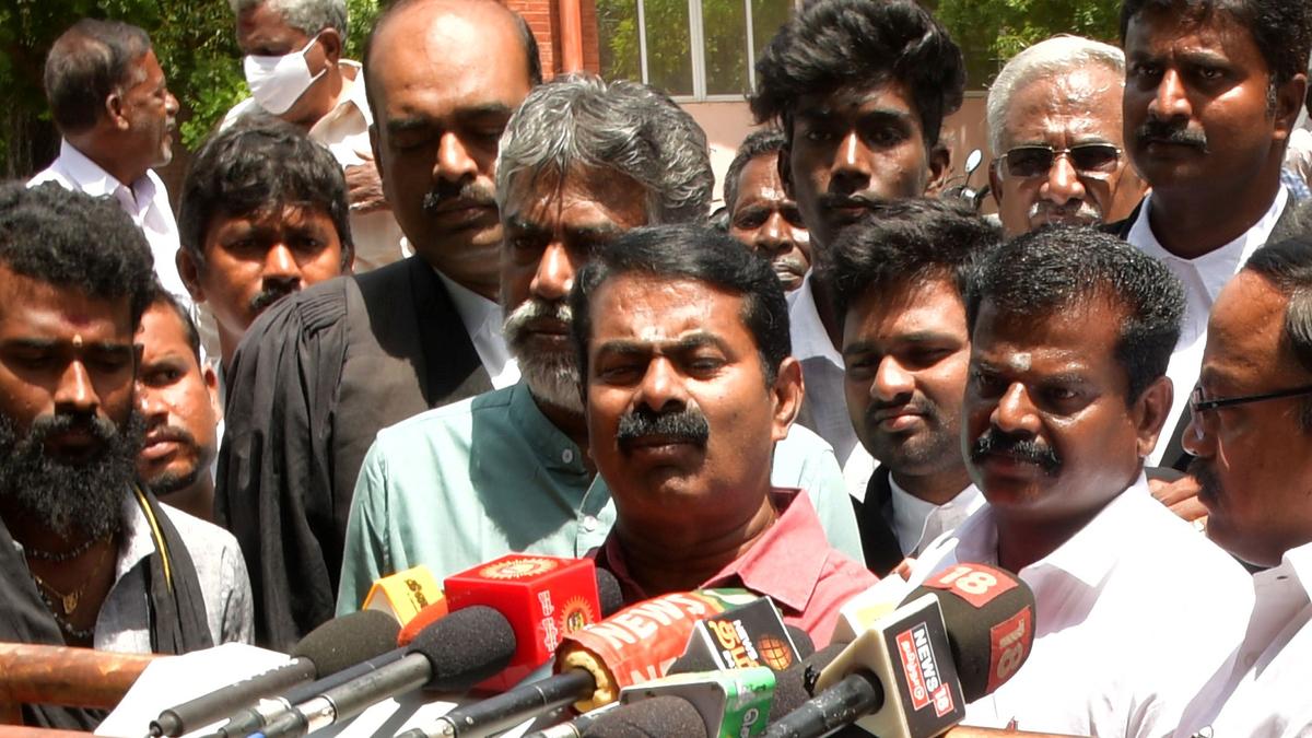 Seeman says struggle is being thrust on farmers - The Hindu