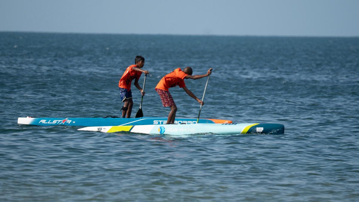 Stand-up paddling training launched at Nagapattinam New Beach - The Hindu