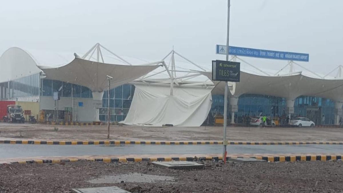 After Delhi, part of canopy collapses at Rajkot Hirasar international ...