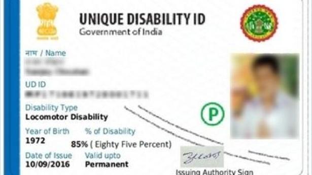 Generation of unique disability IDs ramped up - The Hindu