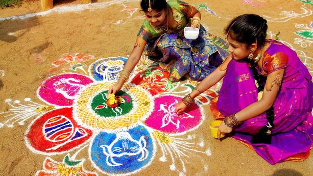 Discover what the intricate rangoli designs mean - The Hindu