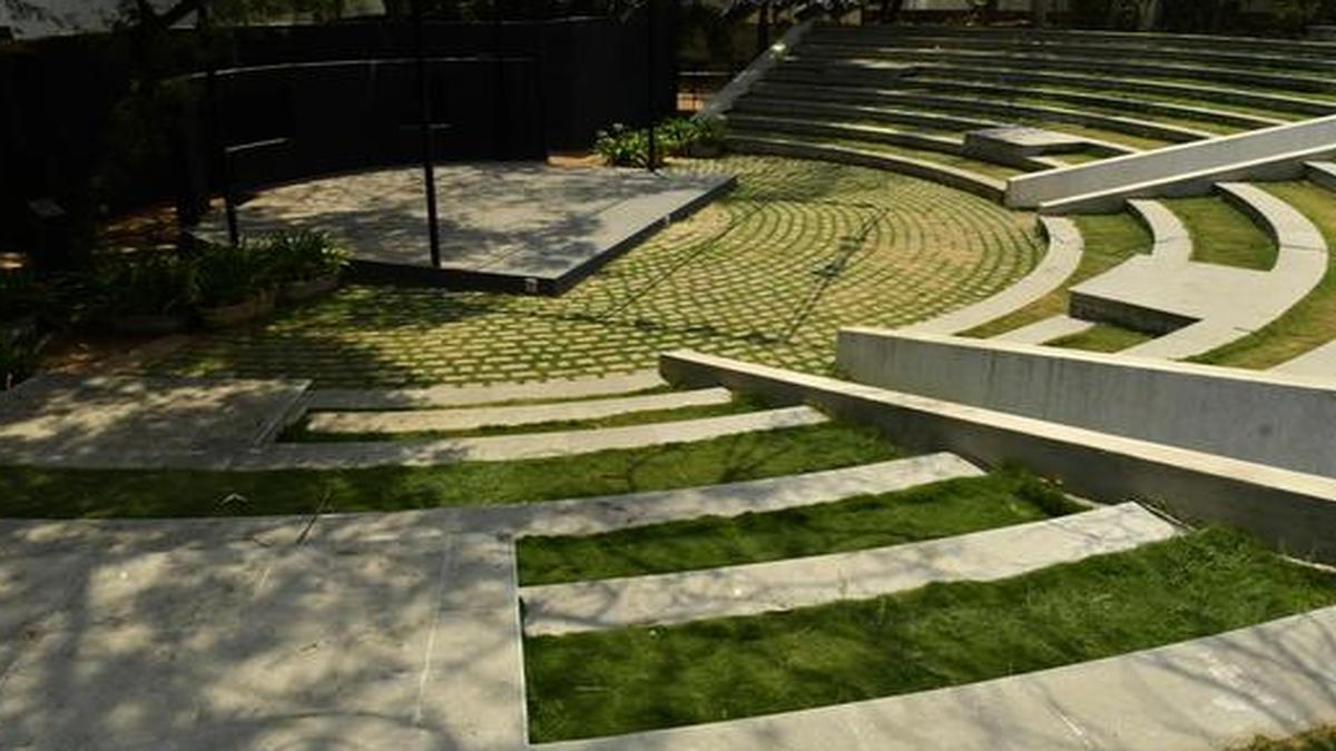 Spaces: Apollo Foundation, Hyderabad, amphitheatre as a centre of fun ...