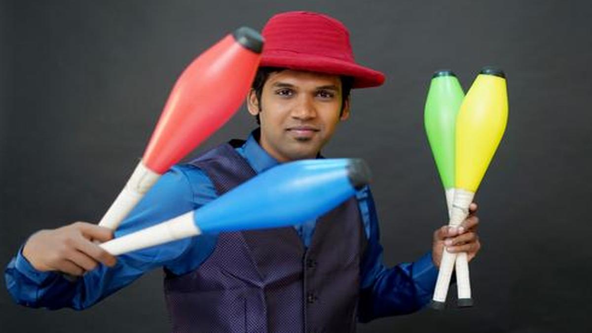 Hyderabad-based ace juggler Manikandan Muthu’s bag full of tricks - The ...