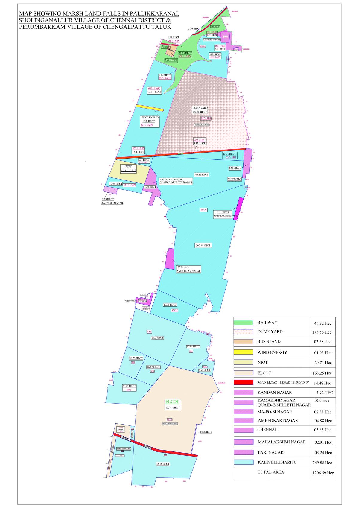 Survey shows 38% of Pallikaranai marshland is under legal and illegal ...