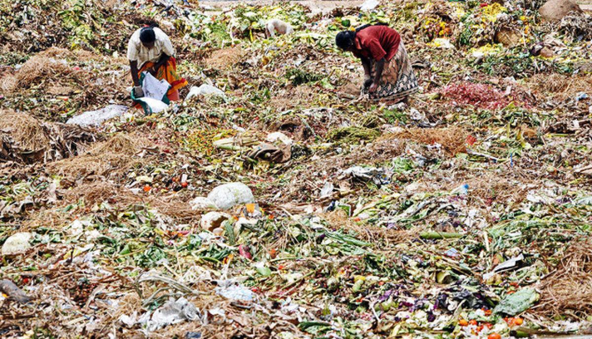 Corporation begins composting organic waste at Vellalore - The Hindu