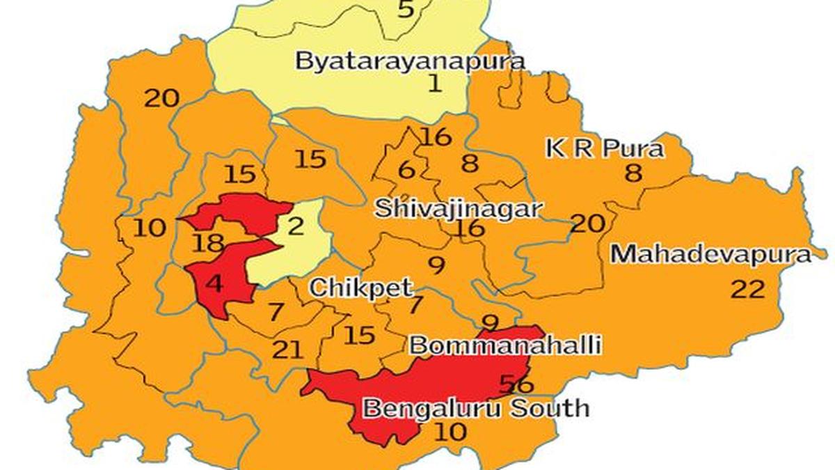 BBMP’s colour-coded map shows dengue-rampant areas - The Hindu