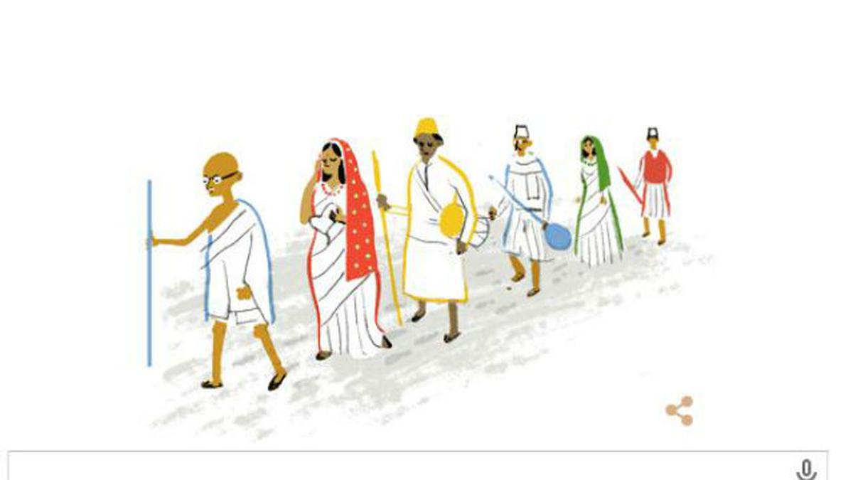 Google remembers Dandi yatra on Independence Day - The Hindu