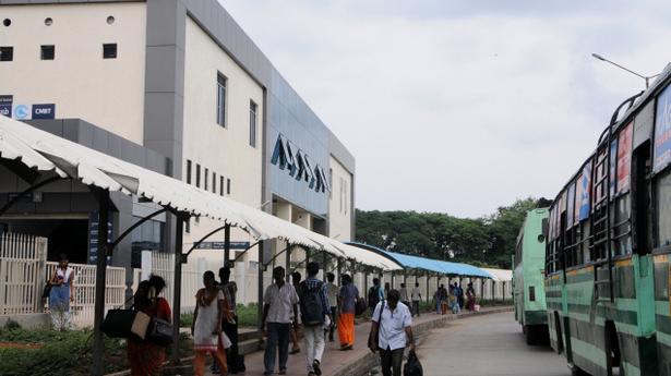 No signage, subways or skywalks at CMBT Metro station - The Hindu