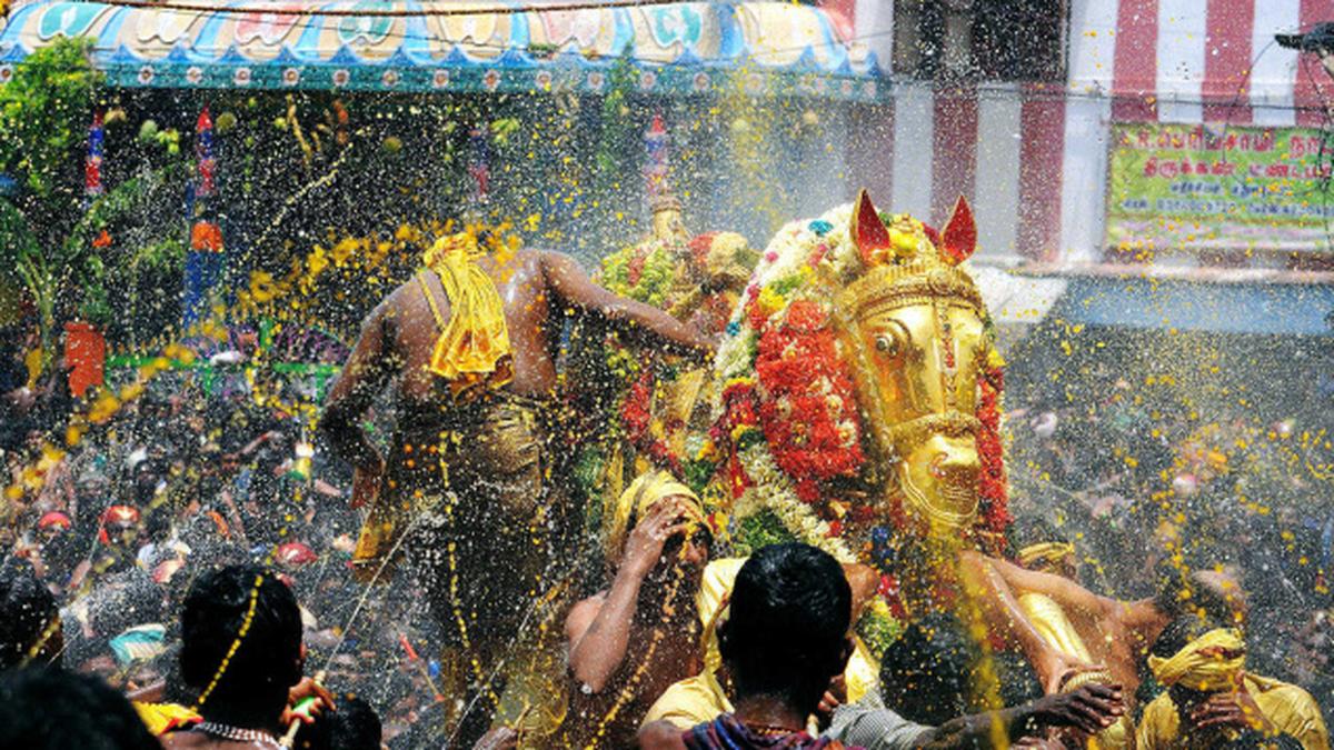 Lord Kallazhagar enters Vaigai - The Hindu