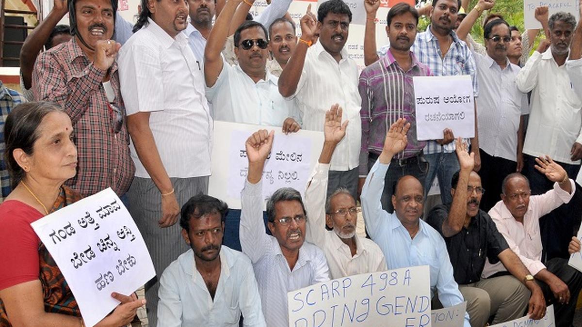 Protest demanding scrapping of Section 498A to uphold men’s rights ...