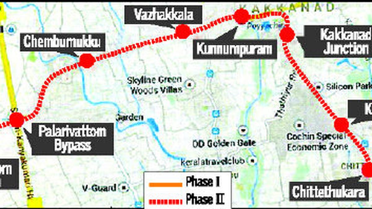 Kochi metro to go up to Kakkanad - The Hindu
