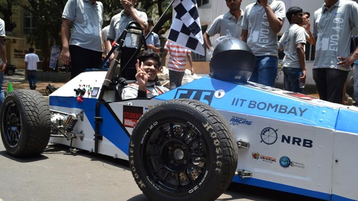 IIT Bombay team unveils electric racing car - The Hindu