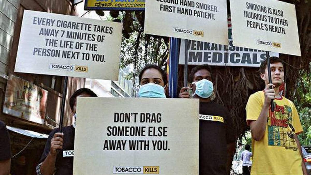 Anti-tobacco protest - The Hindu