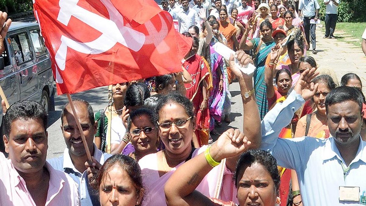 CITU protests against Union Govt policies - The Hindu