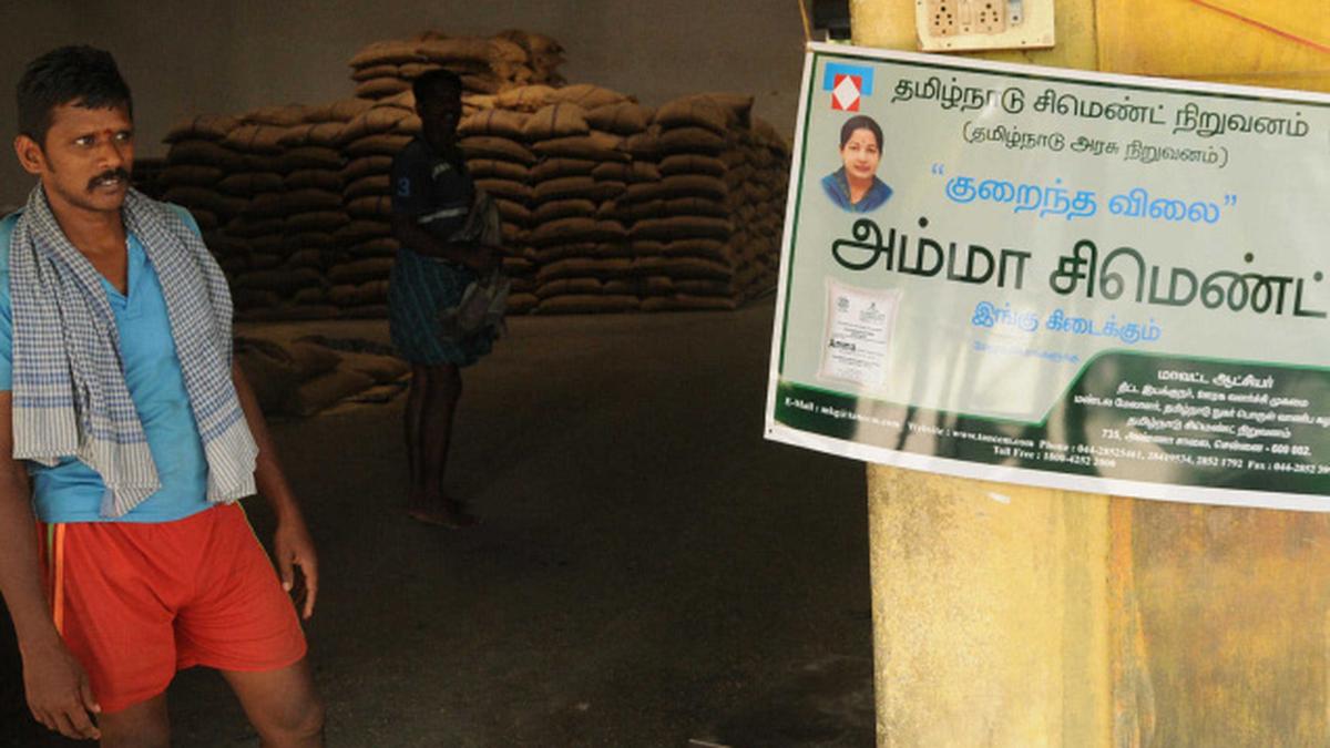 Government sells one crore bags of Amma Cement; 1.3 lakh families ...