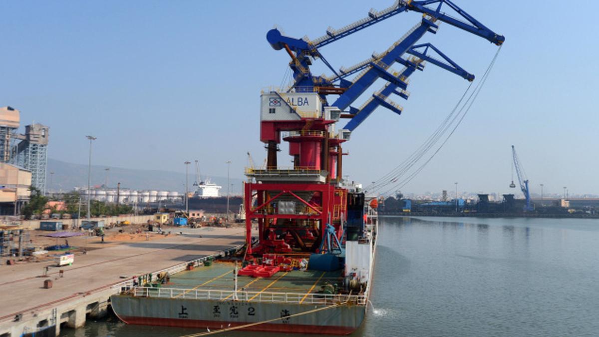 Cranes from China arrive at Vizag Port - The Hindu