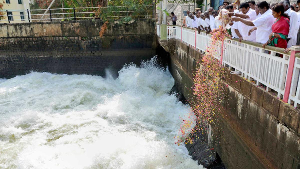 Water released from Bhavani Sagar Dam - The Hindu