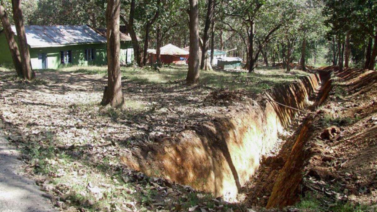 Elephant-proof trench in Mudumalai core zone shocks naturalists - The Hindu