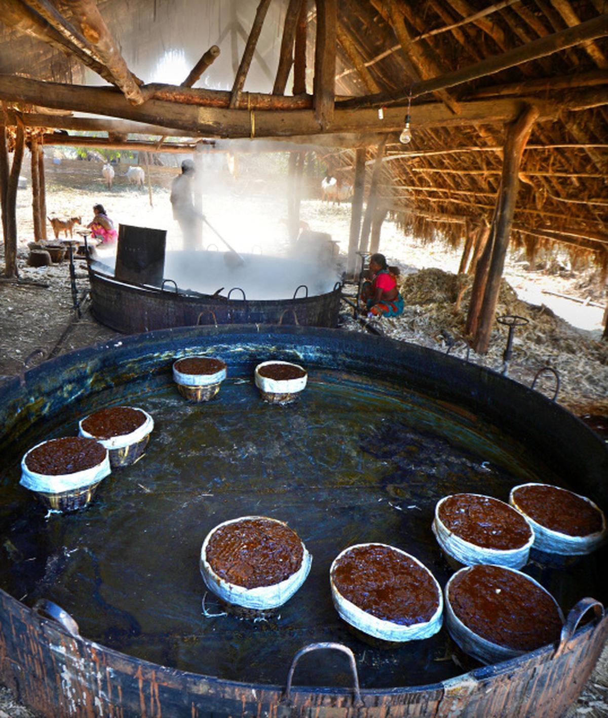 Jaggery in the making - The Hindu