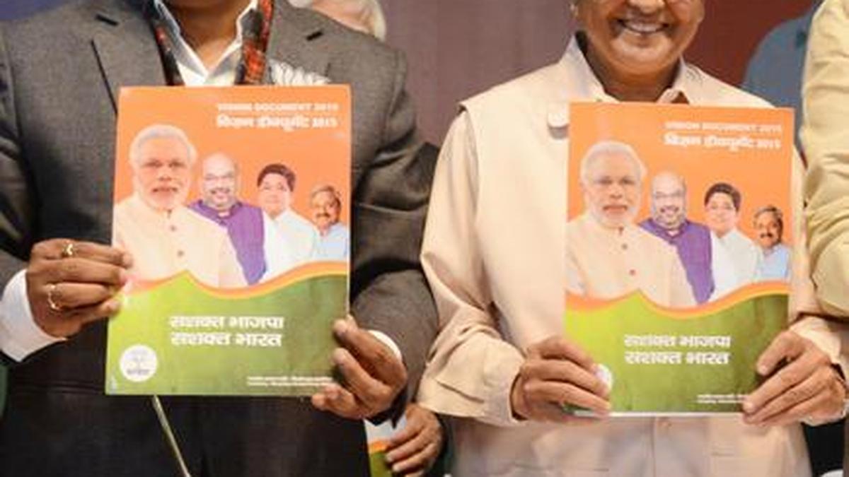 As it happened: BJP releases vision document - The Hindu