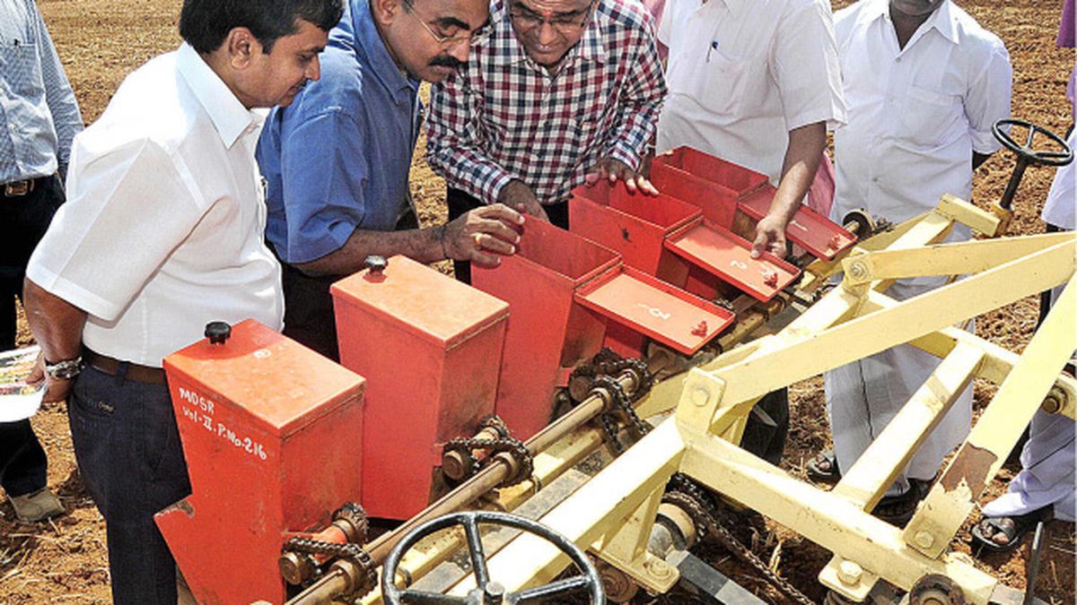 TNAU comes up with a pulse seeder to reduce wastage - The Hindu