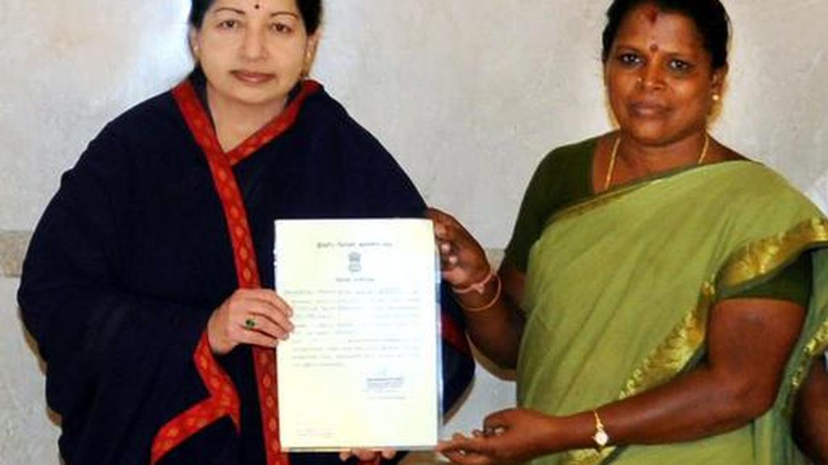 Srirangam MLA Valarmathi takes oath - The Hindu