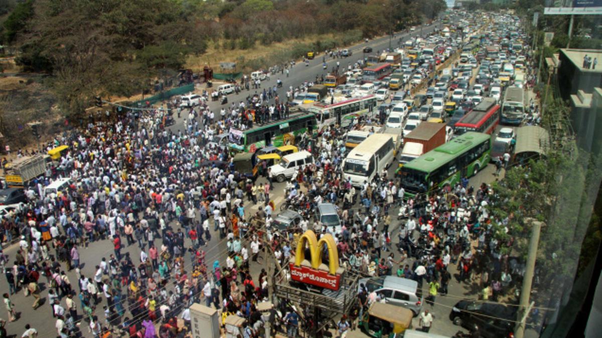 Hebbal accident: hundreds demand pedestrian safety - The Hindu