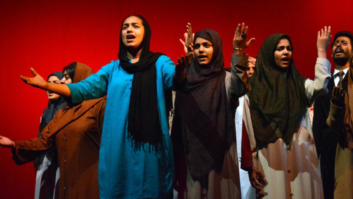 A shoe raised in protest - The Hindu