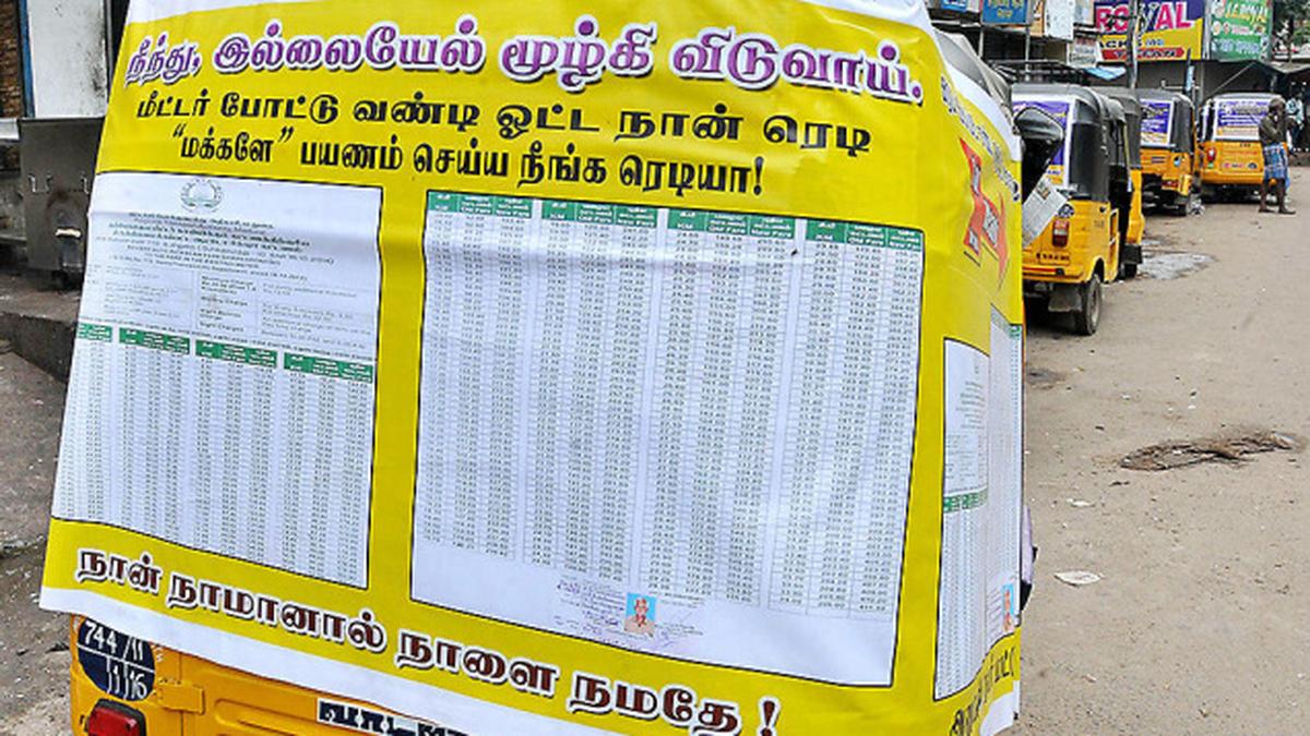 Auto-rickshaw drivers say revised fare is unfair - The Hindu