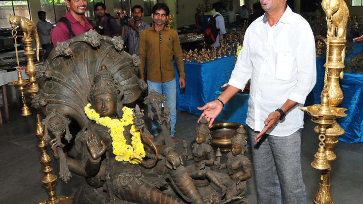 Rare panchaloha idol checks in to city - The Hindu