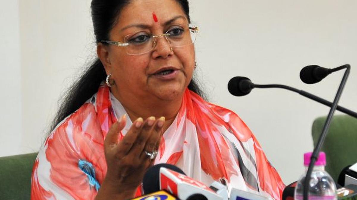 Raje begins by-poll campaign - The Hindu