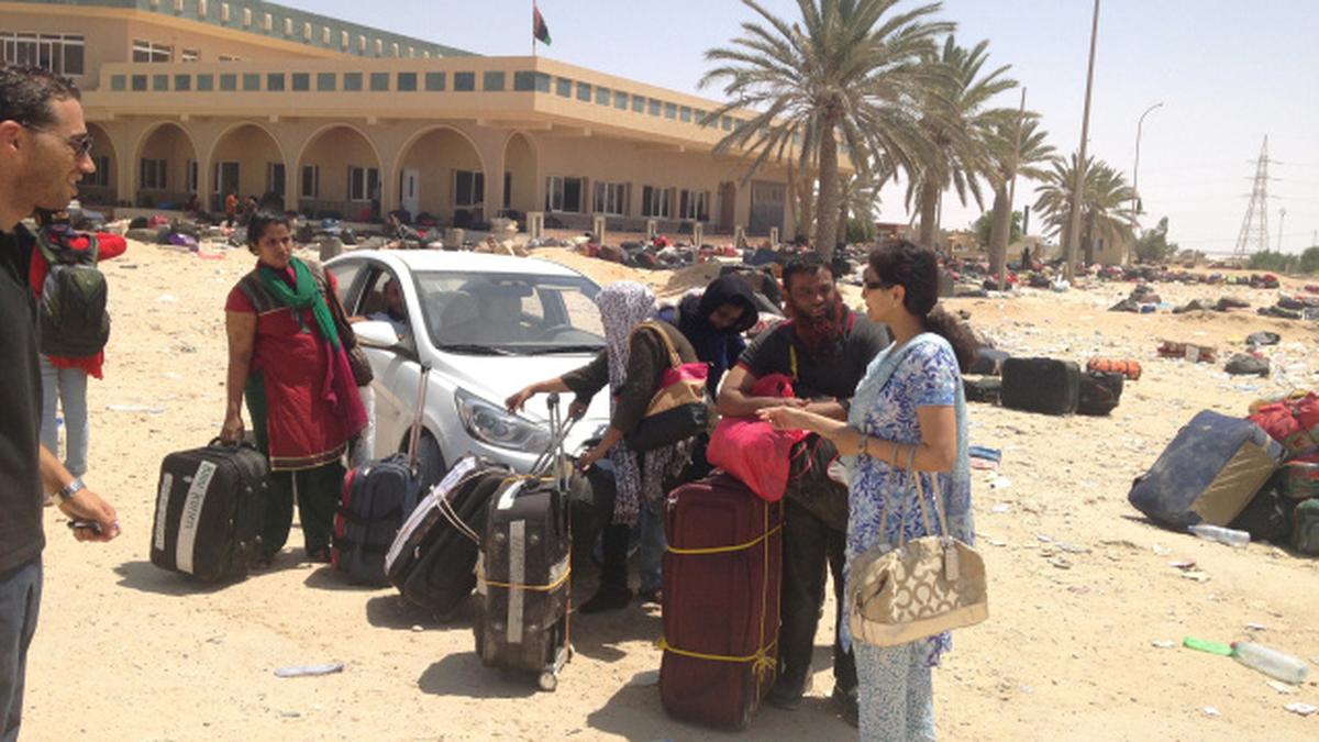 Indians arrive today from Libya - The Hindu