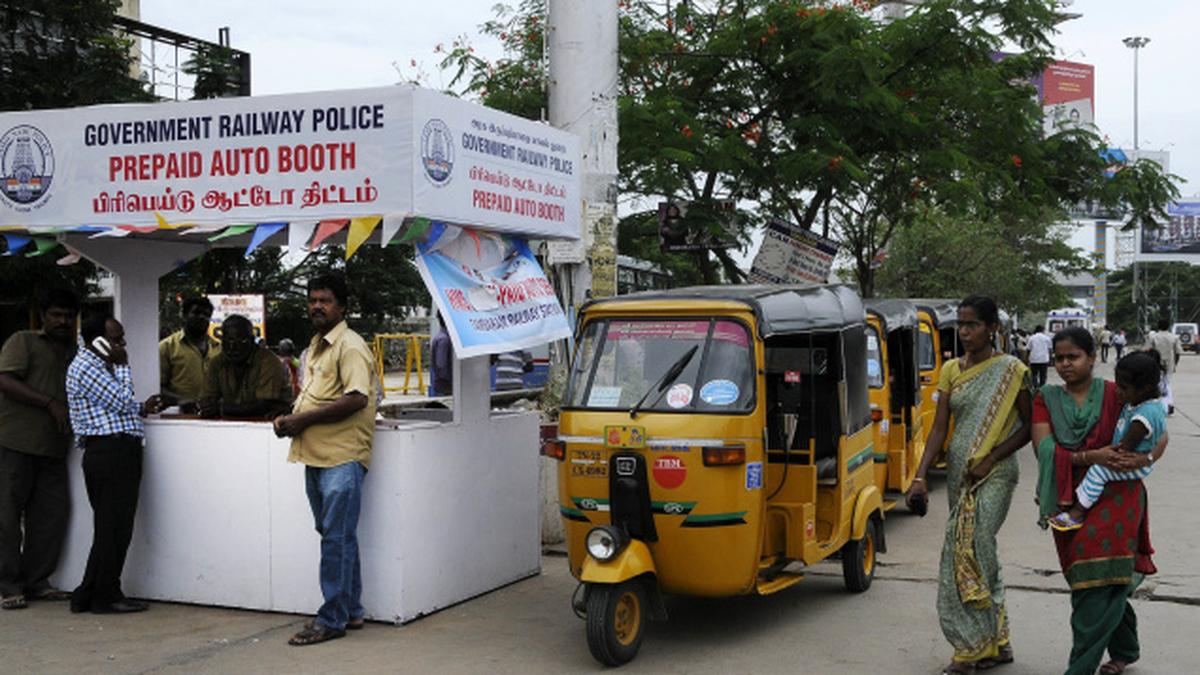 Pre-paid auto booth comes up at Tambaram railway station - The Hindu