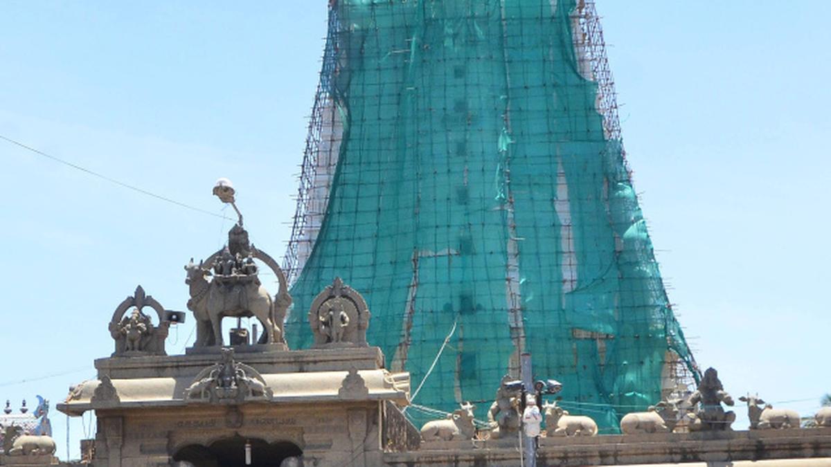 Rameswaram temple getting a facelift for ‘kumbabishekam’ - The Hindu