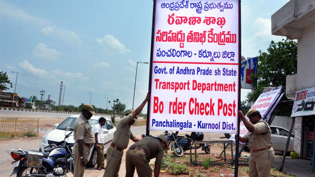Telangana-Andhra border check-posts set up - The Hindu