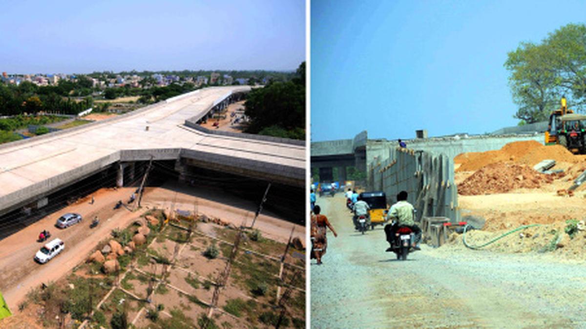 Nallagandla flyover to be ready soon - The Hindu
