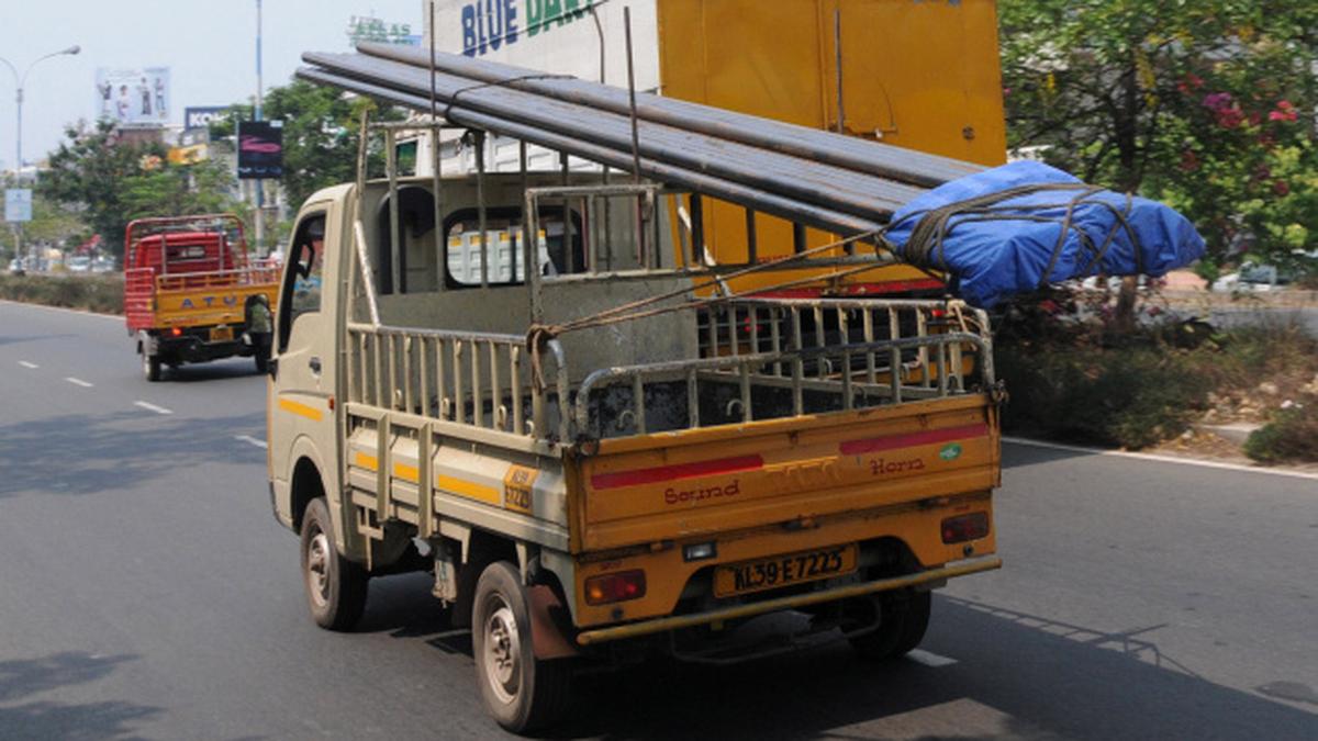 Protruding materials on carriers pose a threat to road users - The Hindu