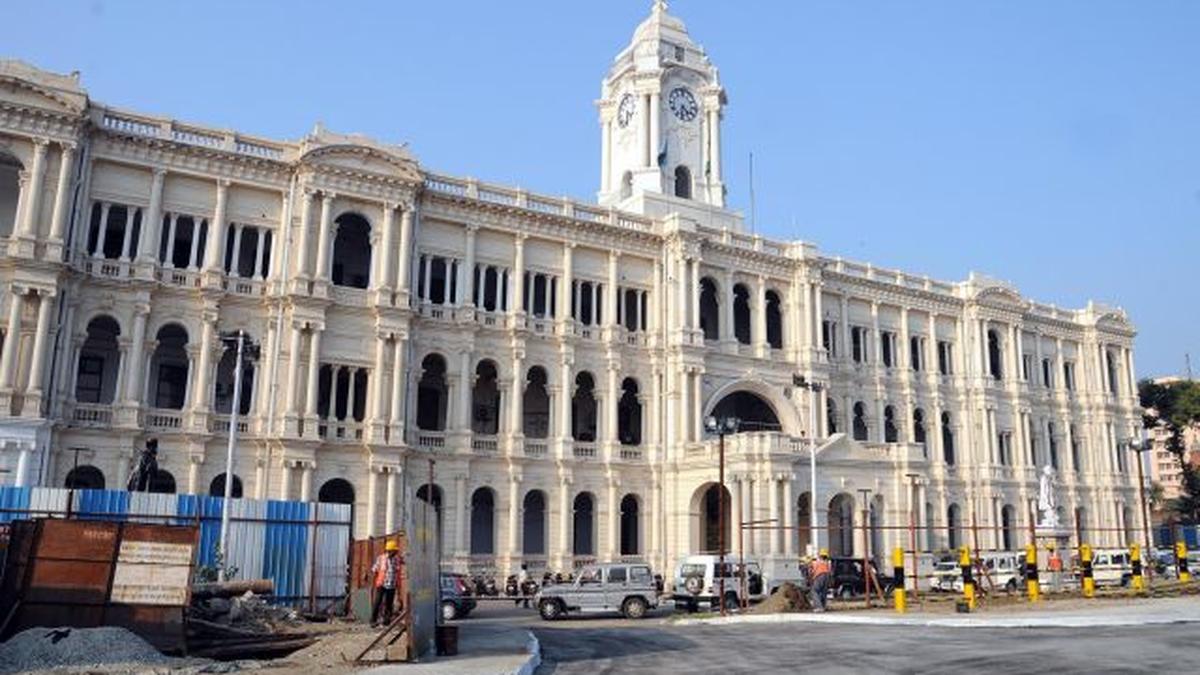 Multiple hues for Ripon Buildings at night - The Hindu