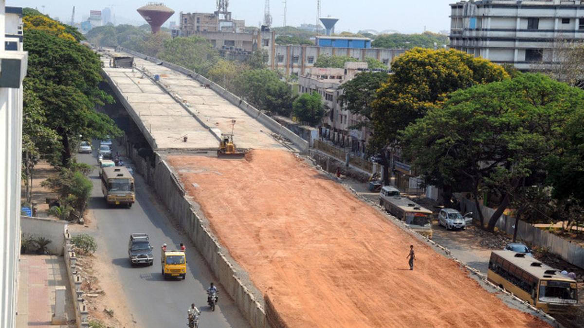 Thirumangalam flyover by June - The Hindu
