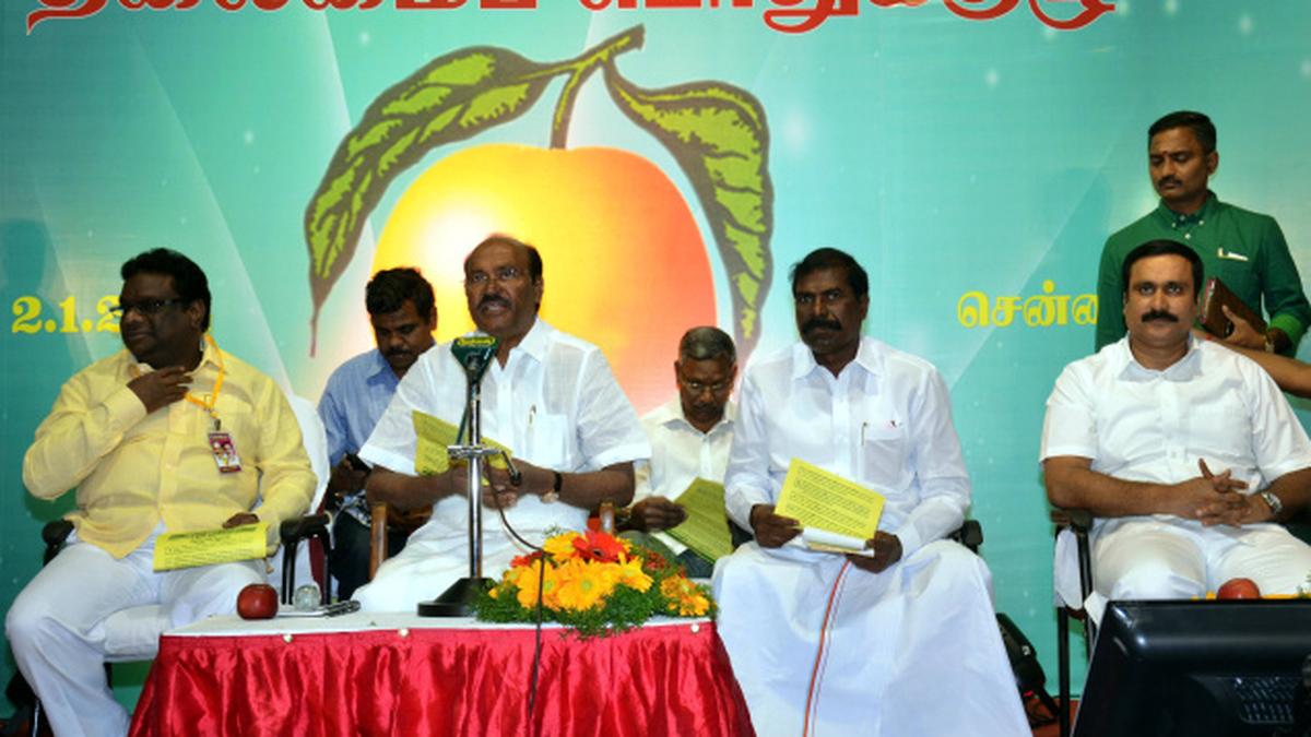 "PMK, an alternative to Dravidian parties’’ - The Hindu