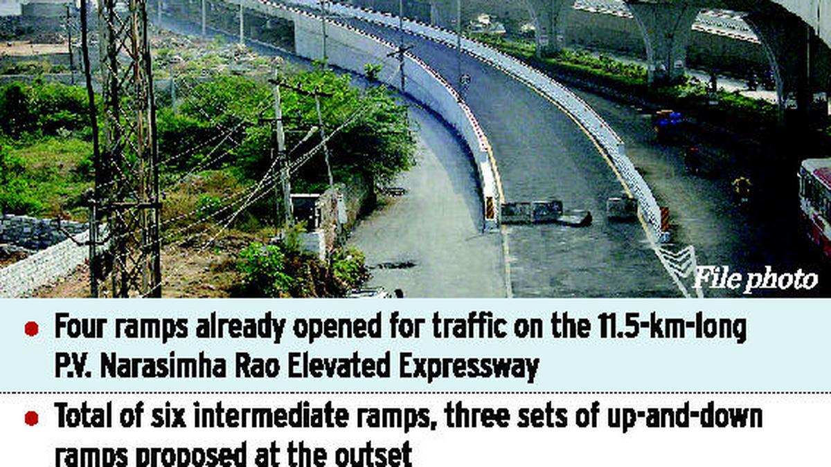 Fifth ramp of PVNR Expressway gets ready - The Hindu