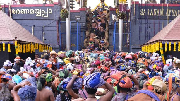 Heavy rush at Sabarimala temple - The Hindu