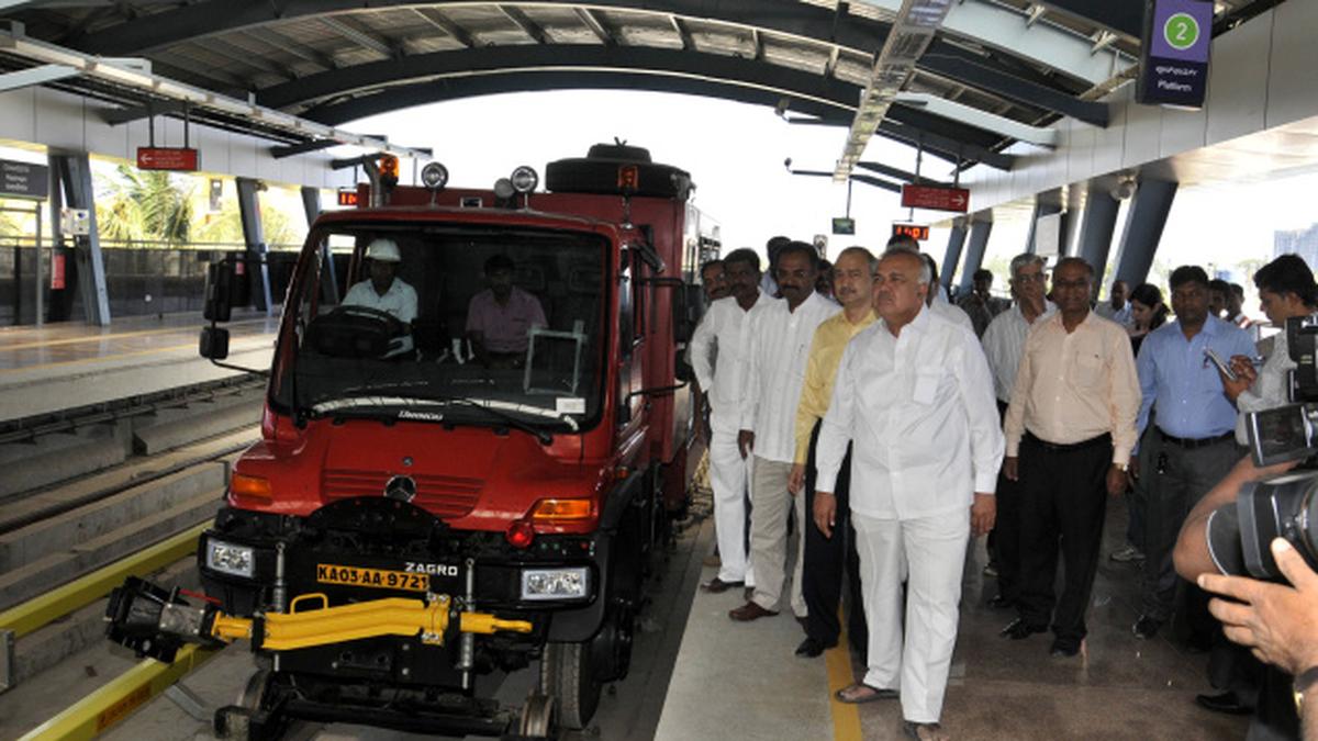 BMRCL launches road-cum-rail vehicle for rescue operations - The Hindu