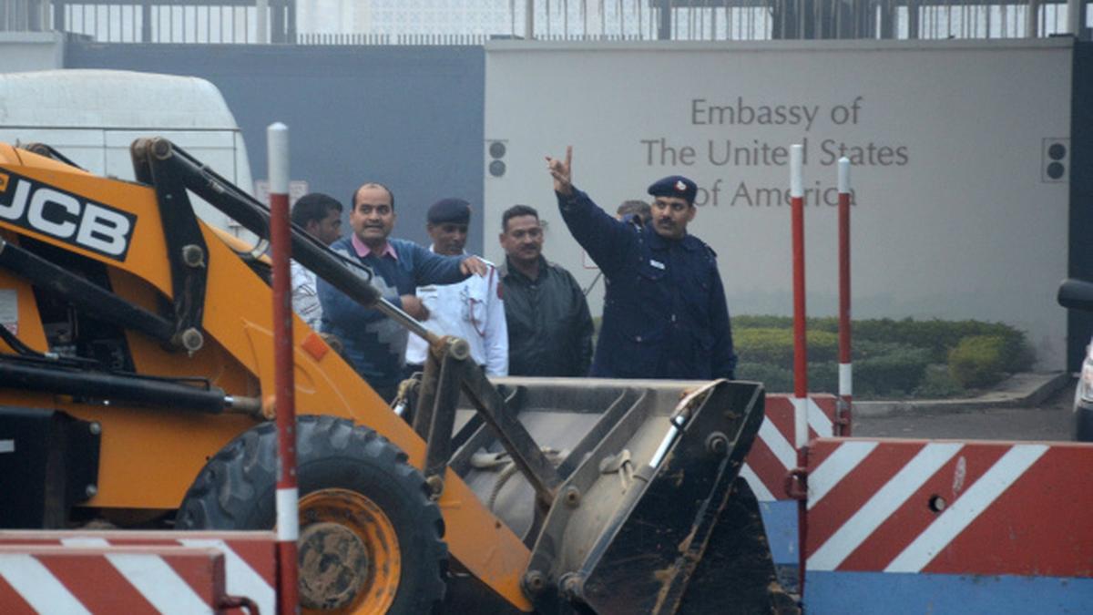 Barricades around U.S. Embassy removed - The Hindu